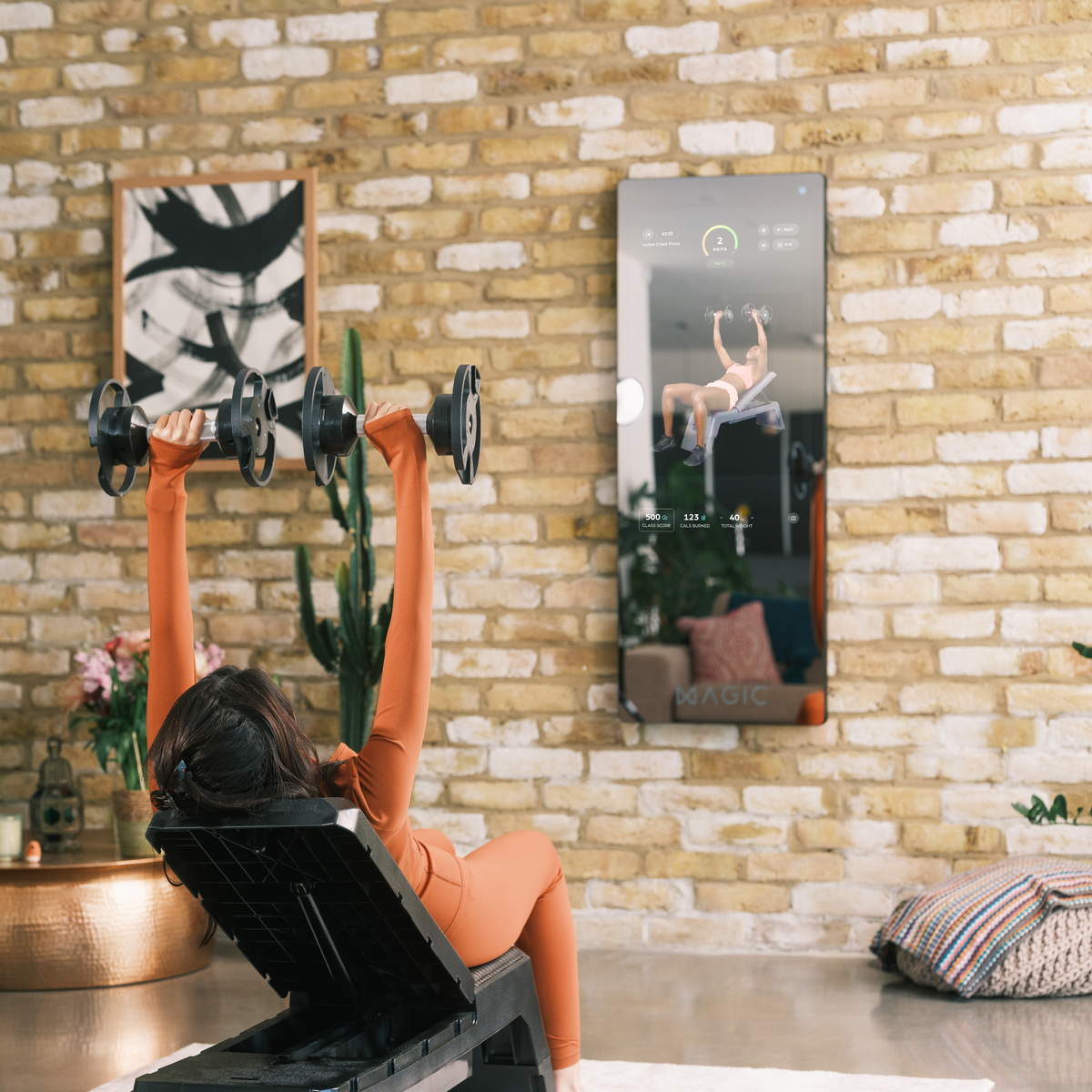 The World's Smartest Adjustable Dumbbells (Pair) · MAGIC AI: The Mirror ...